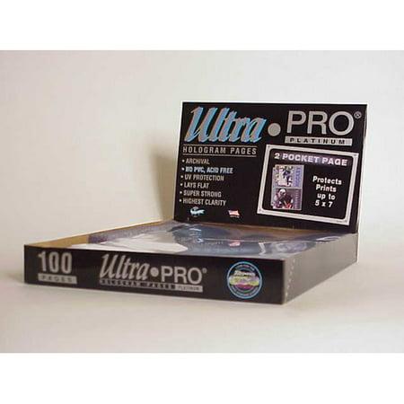 Ultra Pro 2-Pocket Platinum Page with 5" x 7" Pockets 100 Ct | 217 ...